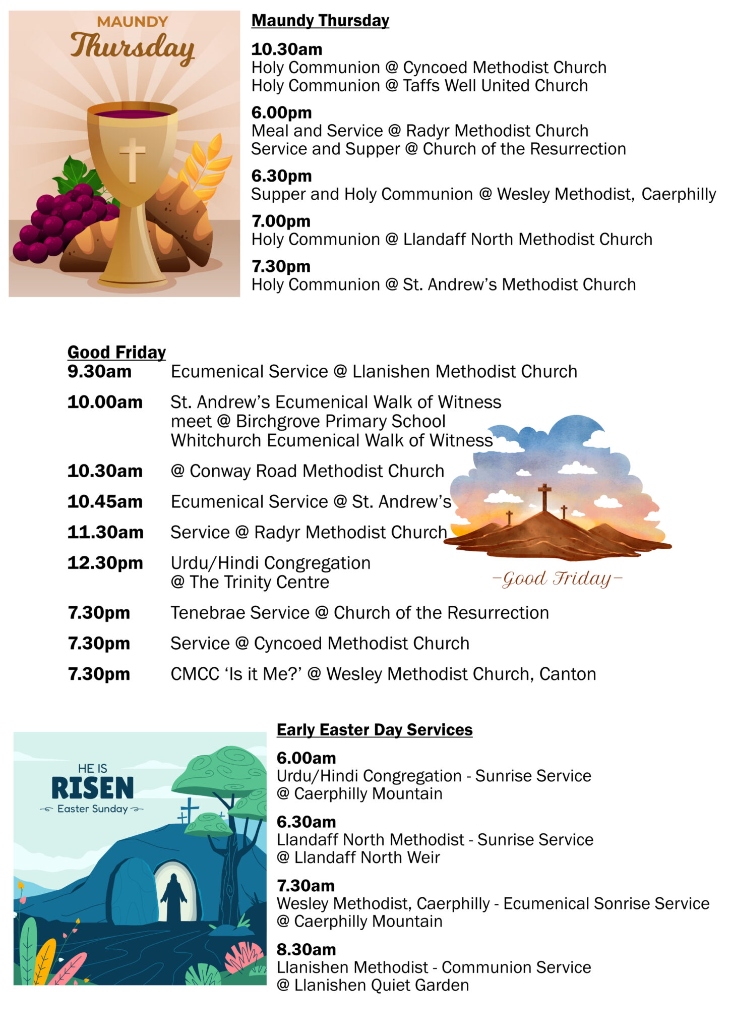 Holy Week – Cardiff Methodist Circuit